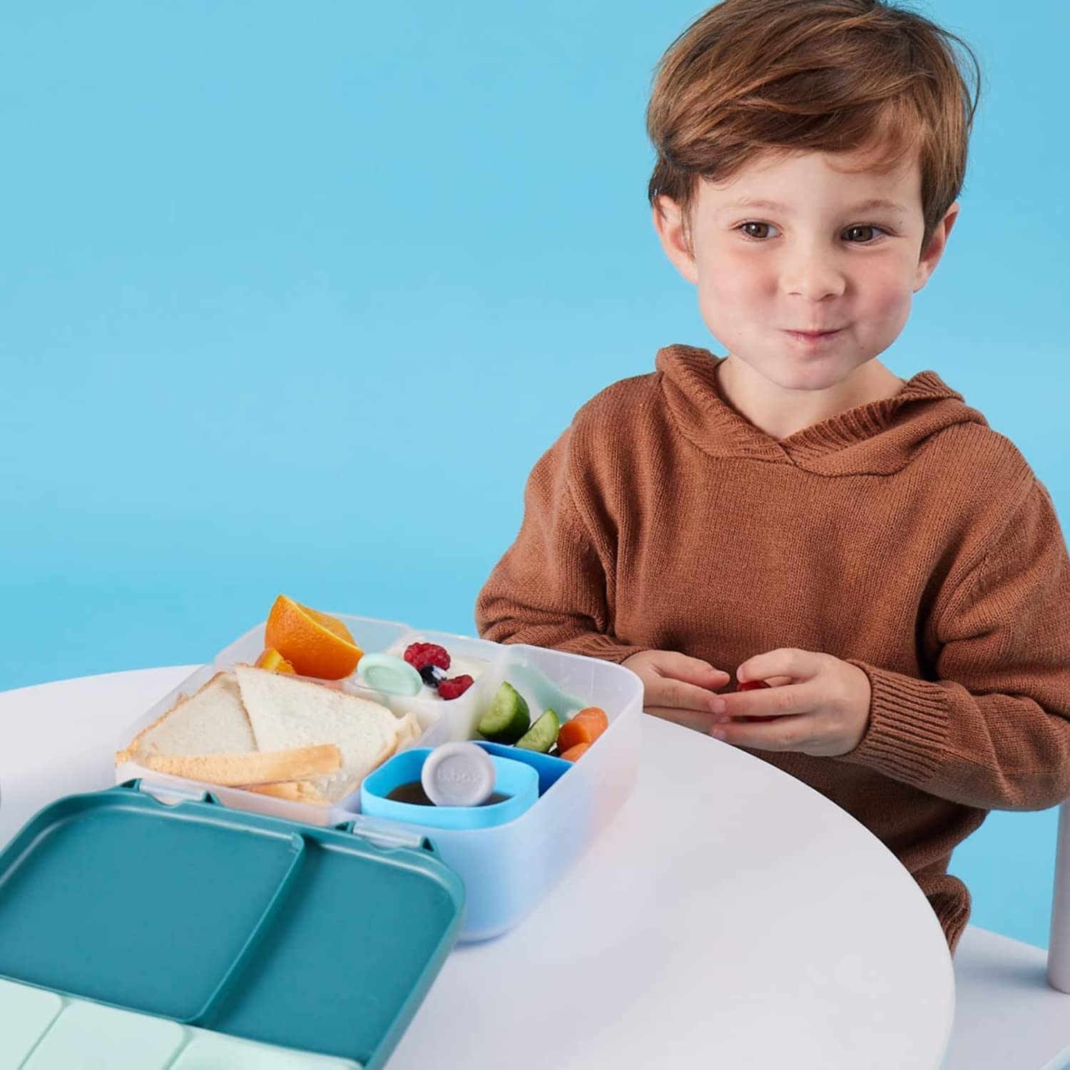 lunchbox - blue slate | jumbo bento box | b.box for kids – b.box USA